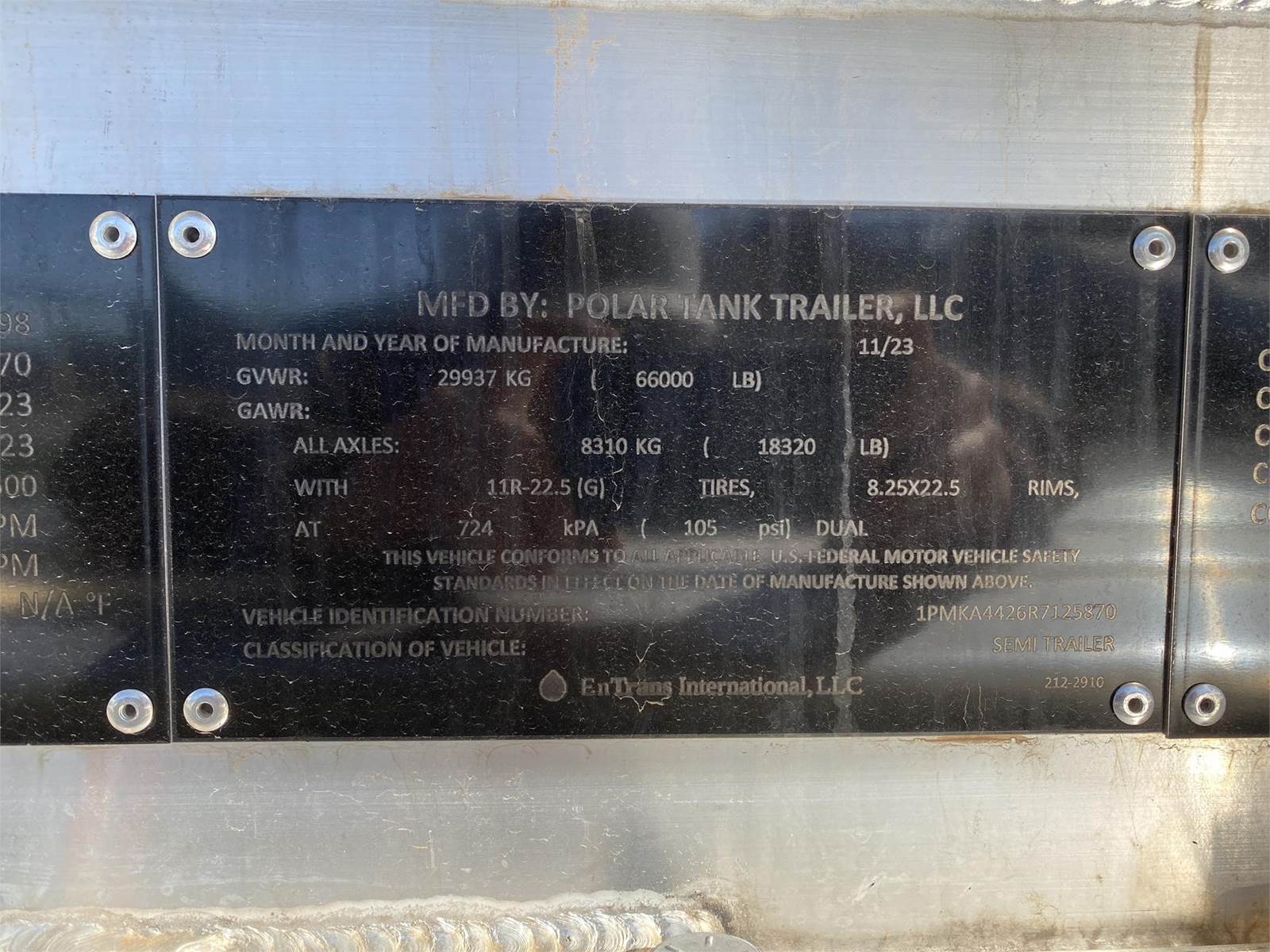 2024 Polar 9500 X 4 DOT 406 PETROLEUM TANK WITH DISC BRAKES Fuel Tanker ...