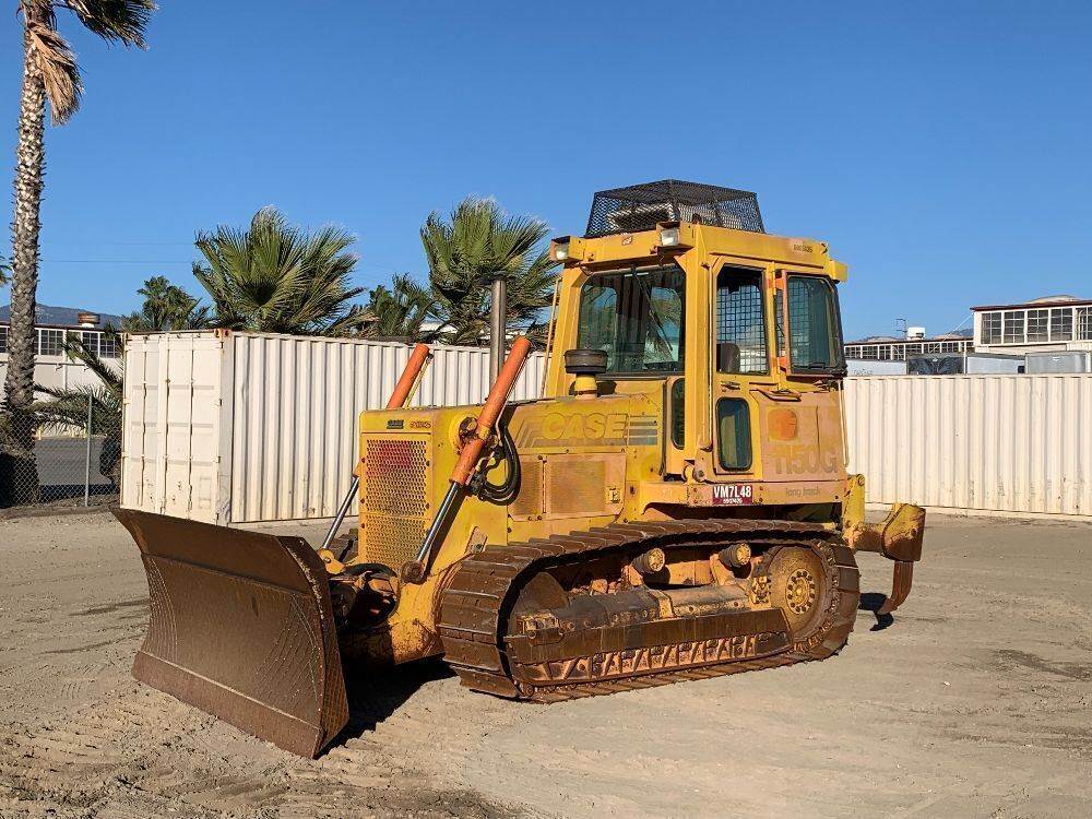 CASE 1150G CRAWLER TRACTOR, 6-way blade, cab w/air, muti shank rear ...
