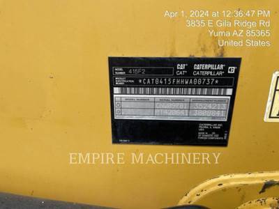 2019 Caterpillar 415F2 Backhoe For Sale, 1,846 Hours | Yuma, AZ ...