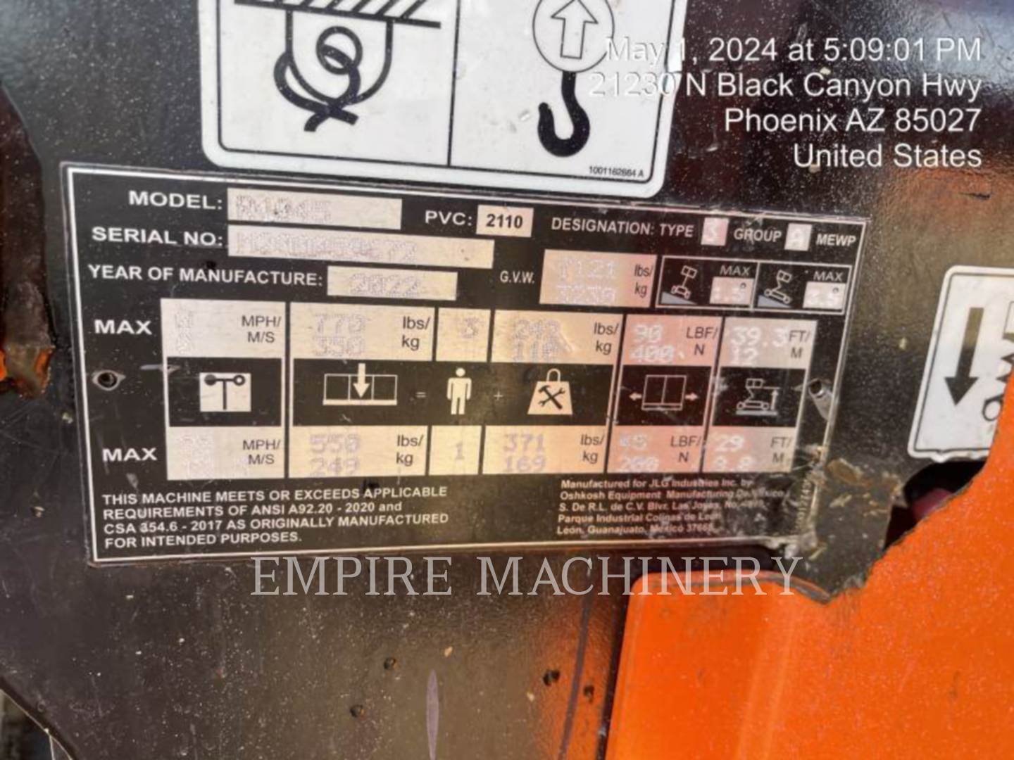 2022 JLG R4045 Boom Lift For Sale, 109 Hours | Mesa, AZ | E183296 ...