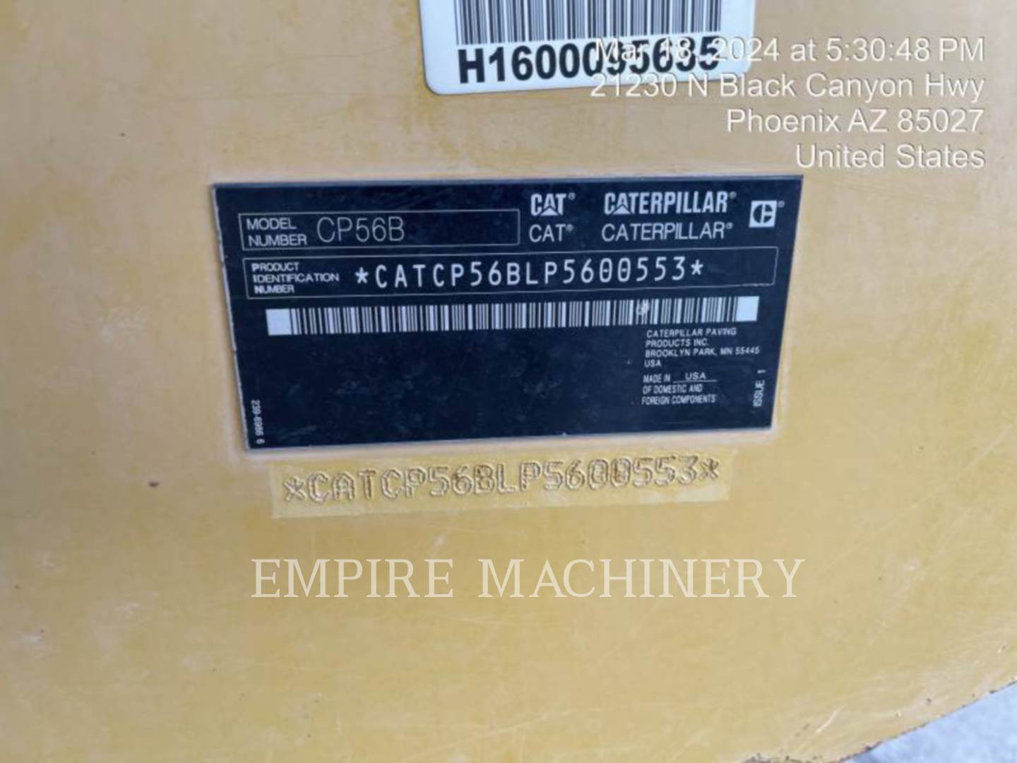 2019 Caterpillar CP56B Vibratory Soil Compactor For Sale, 2,922 Hours ...