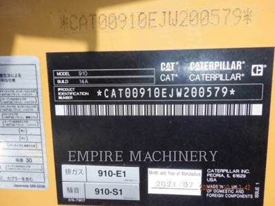 2021 Caterpillar 910-14 Wheel Loader For Sale, 166 Hours | Eloy, AZ ...