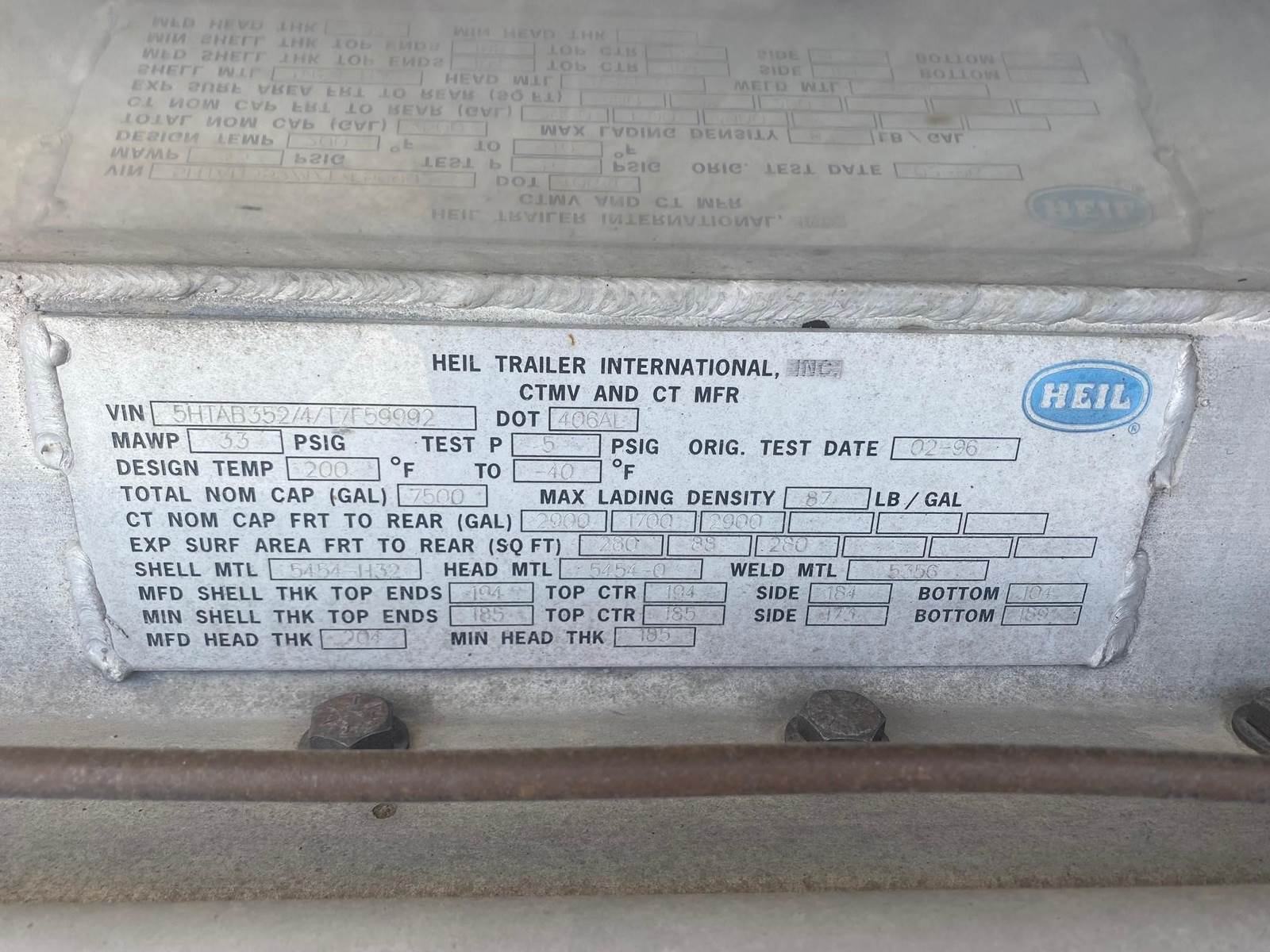 1996 Heil 7500 GALLON, NW PETRIOLEUM PUP Fuel Tanker Trailer For Sale ...