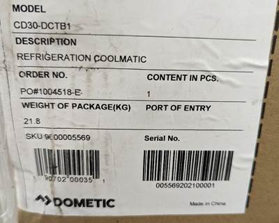 DOMETIC CD30-DCTB1 Refrigerator For Sale | Salt Lake City, UT | VTP ...