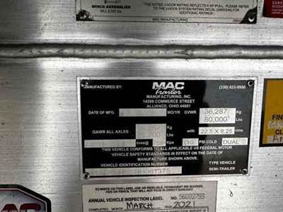 2022 MAC 48 ALUMINUM SPREAD AXLE (CAL LEGAL) FLATBED Flatbed Trailer ...