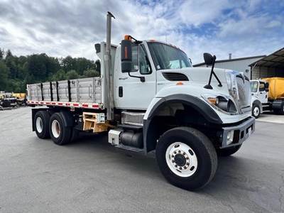 2011 International WorkStar 7500 Tandem Axle 16 ft Flatbed Dump Truck ...