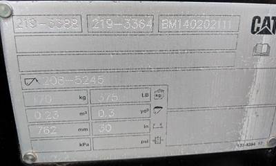 Caterpillar Bucket for a CAT 415F2,416C,416D,416E,416F,416F2,420D,420E ...