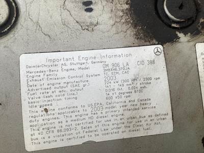 2004 Mercedes-Benz OM906LA Engine for a Sterling ACTERRA For Sale ...
