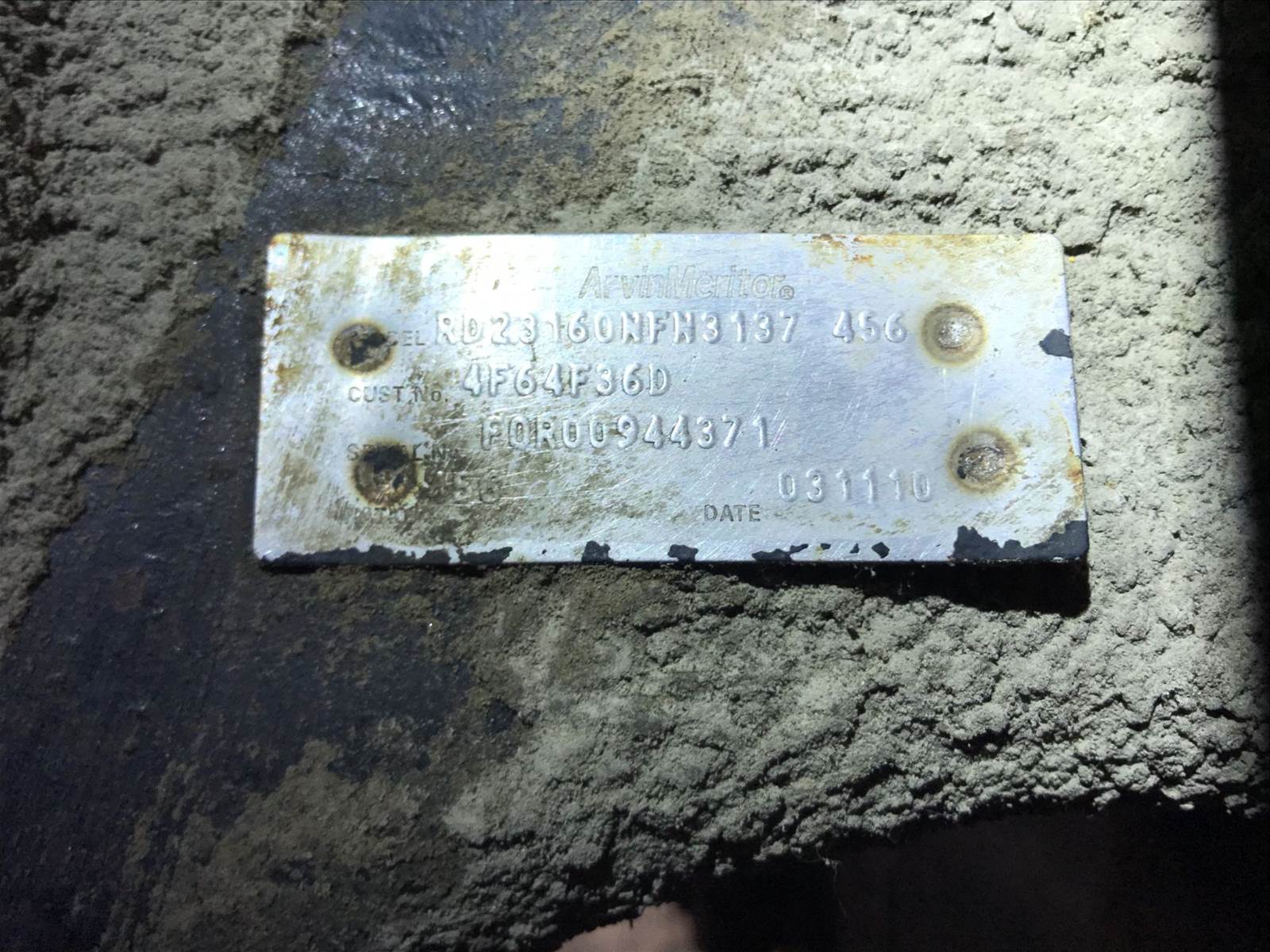 2011 Meritor RD23160 Front Differential for a International Workstar ...