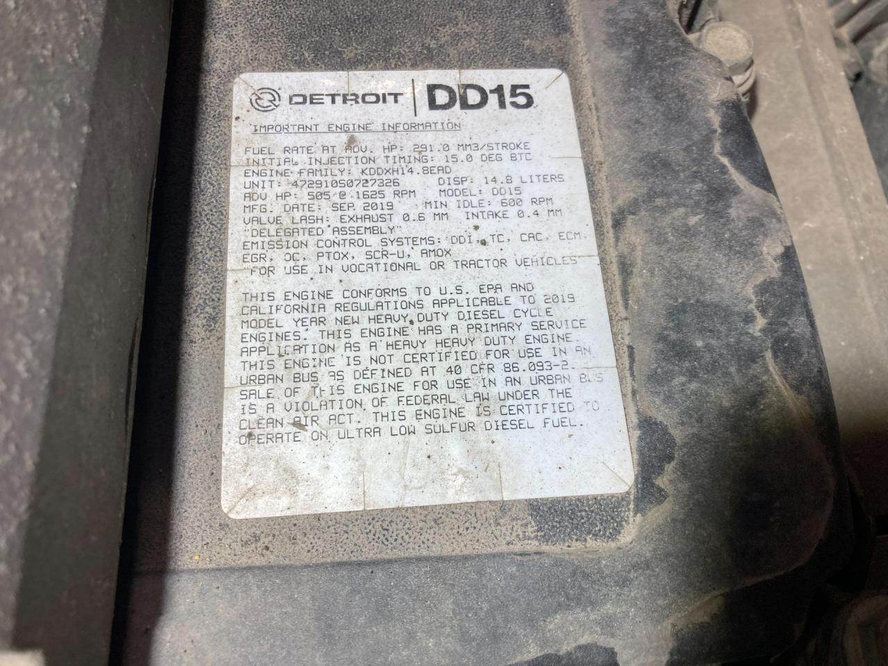 2020 Detroit DD15 Engine for a Freightliner Cascadia For Sale | Sioux ...