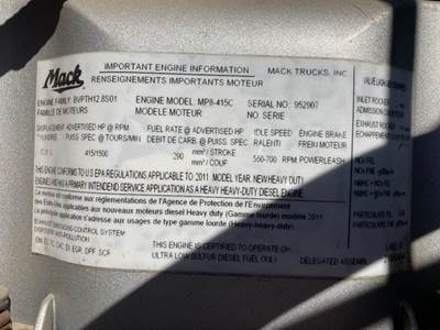 2013 Mack MP8 Engine for a Mack Cxu For Sale | Spencer, IA | 25333395 ...