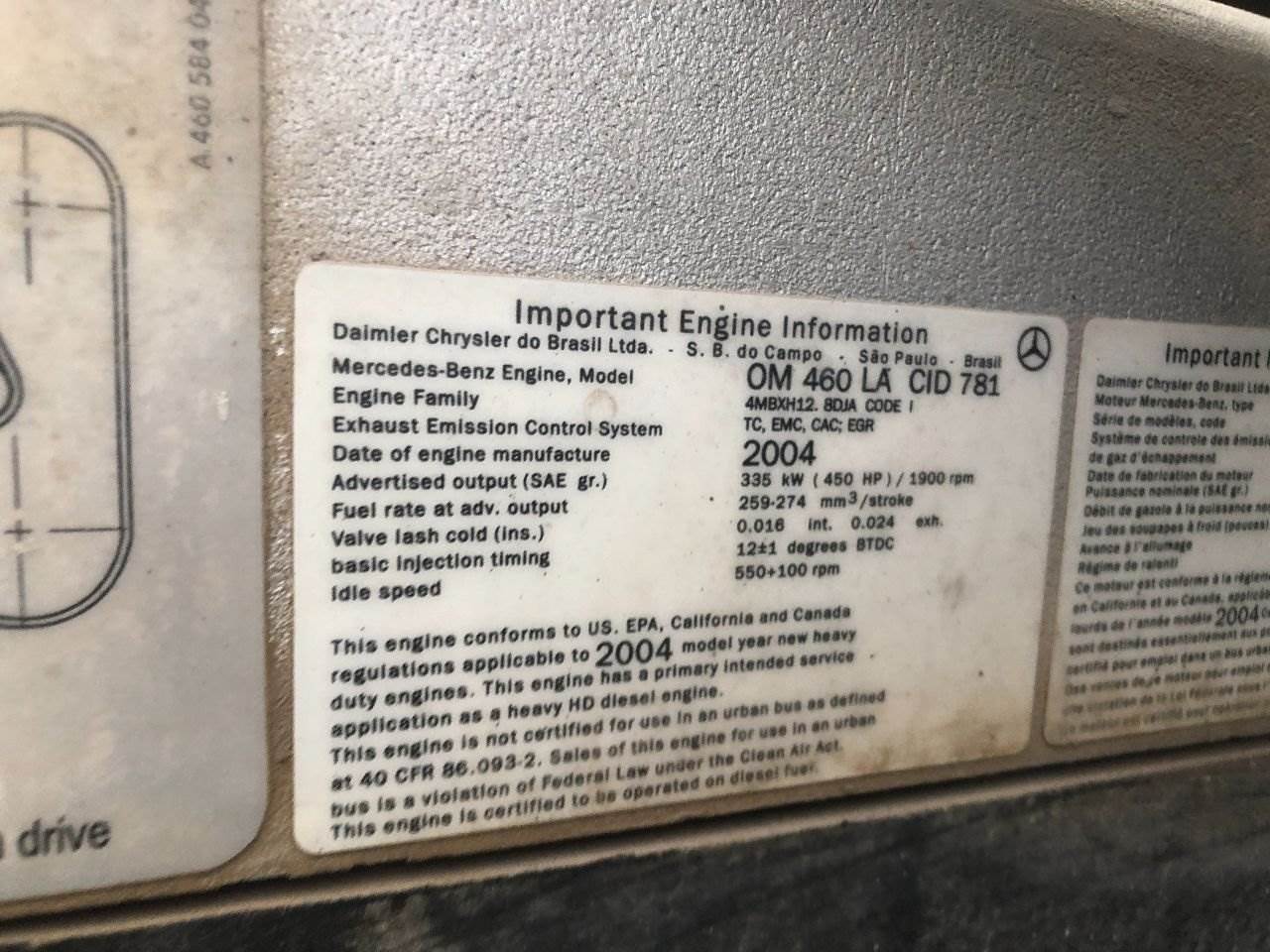 2005 Mercedes-Benz MBE 4000 Engine for a Freightliner Columbia 120 For ...