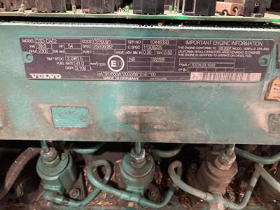2008 Volvo D3D Engine for a Volvo L20B For Sale | Winimac, IN ...
