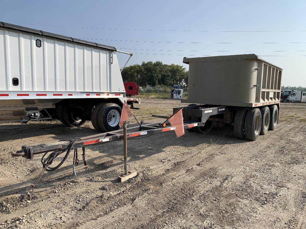 1995 Raven 34x98 Tri Axle Combination Pup Trailer - Air Ride, Fixed ...