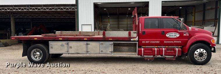 2003 Ford F750 Crew Cab Flatbed Truck For Sale | Geneseo, IL | EA2086 ...