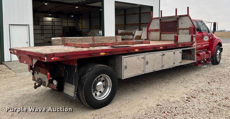 2003 Ford F750 Crew Cab Flatbed Truck For Sale | Geneseo, IL | EA2086 ...