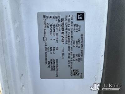 2014 Chevrolet Express G2500 Cargo Van For Sale, 145,346 Miles | Robert ...