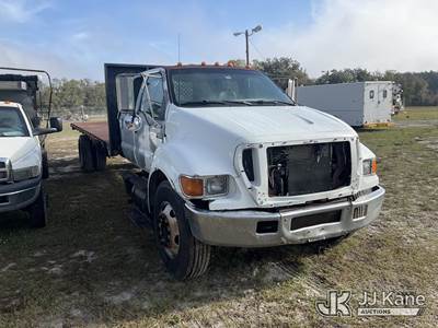 2004 Ford F650 Crew-Cab Flatbed Truck For Sale, 336,133 Miles ...