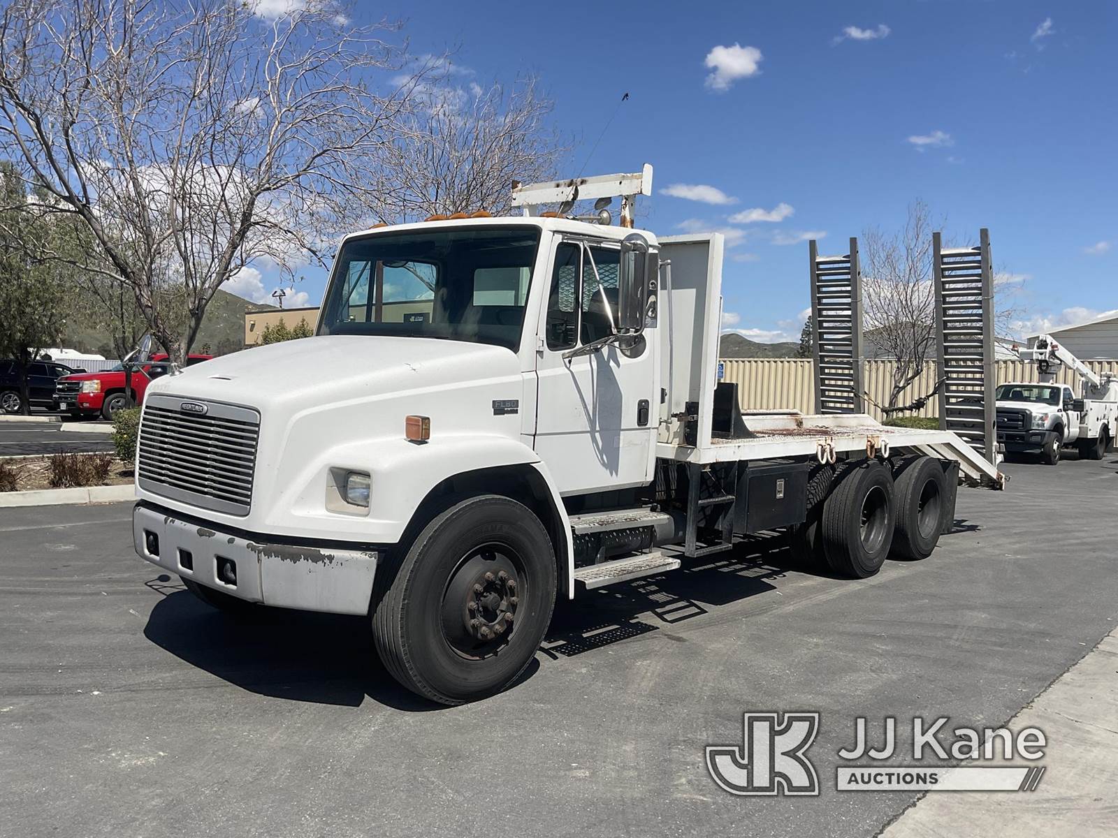 2002 Freightliner FL80 T/A Flatbed Truck For Sale, 6,650 Hours | Jurupa Valley, CA | K0140 ...