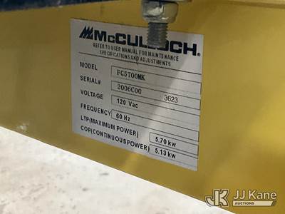 2006 McCulloch FG5700MK Portable Generator For Sale | South Beloit, IL ...