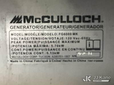 2006 McCulloch FG6000MK Portable Generator For Sale | South Beloit, IL ...