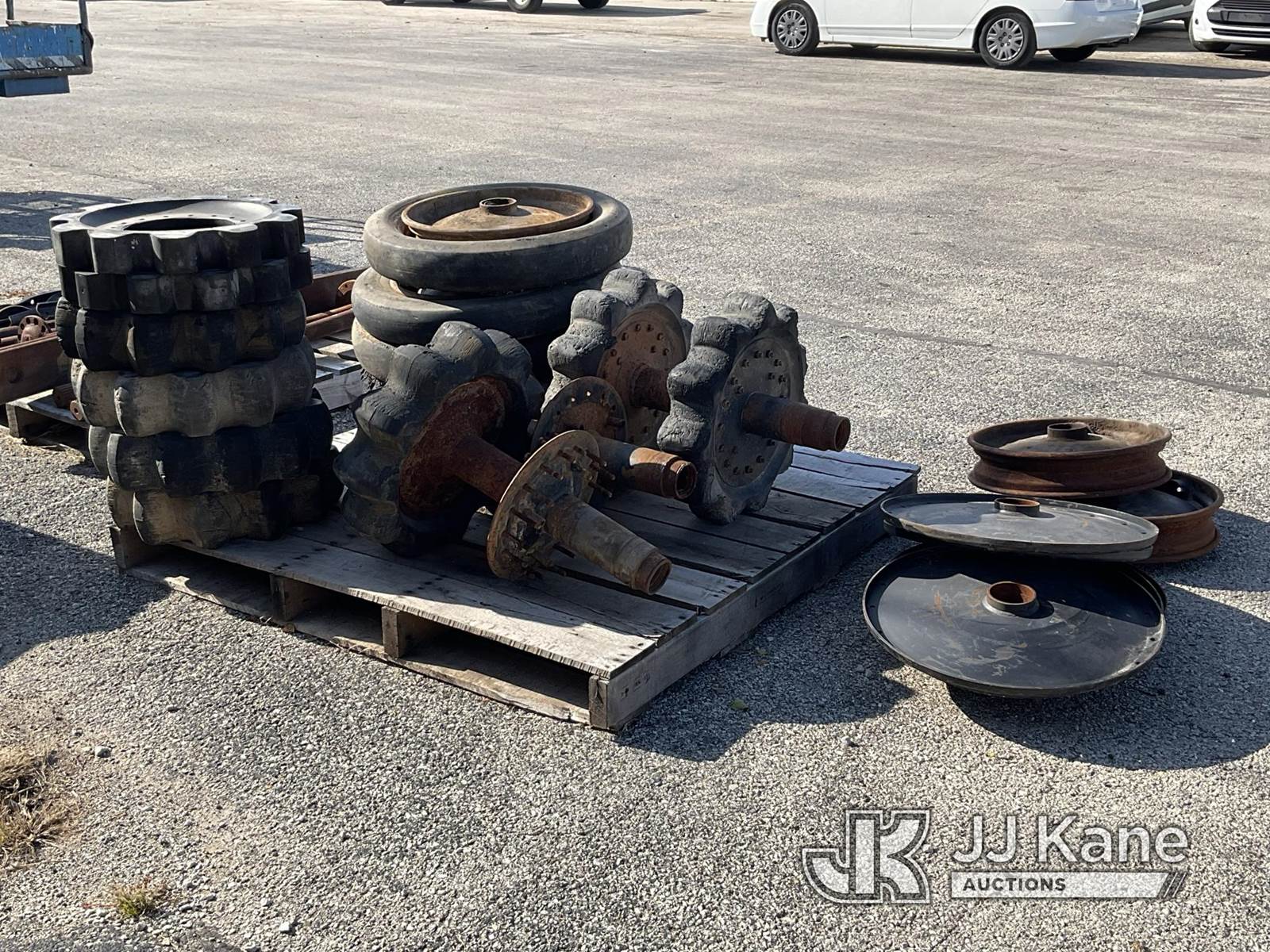 (2) skids of drive sprockets and parts for a Bombardier Go-Tract GT3000 ...