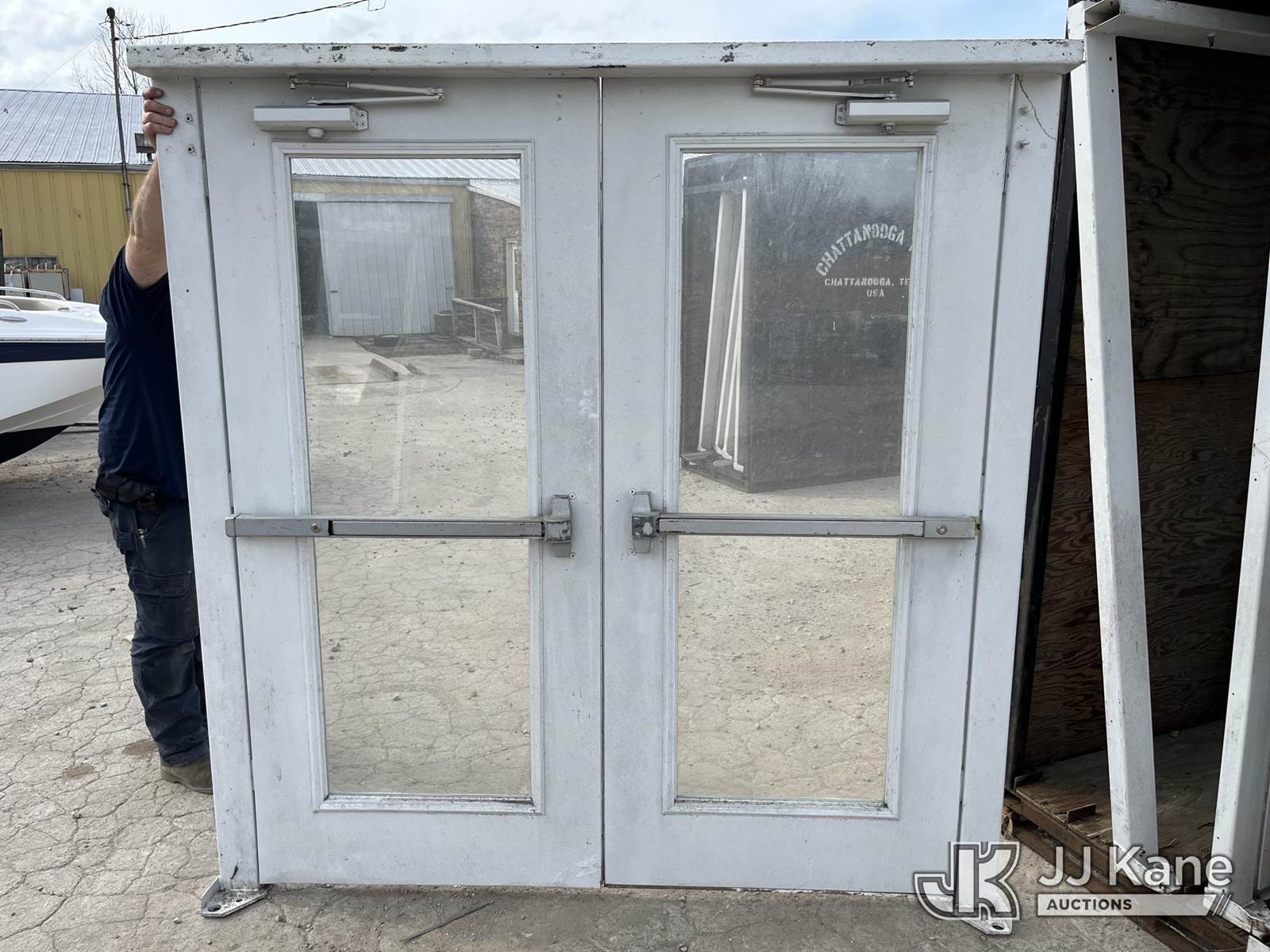 Commercial Double Storefront Door 3 Complete Doors 1 Door Frame 81" x ...