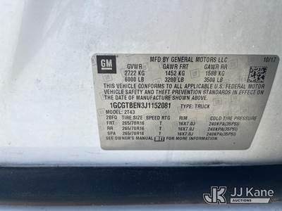 2018 Chevrolet Colorado 4x4 Crew-Cab Pickup Truck For Sale, 2,585 Hours ...