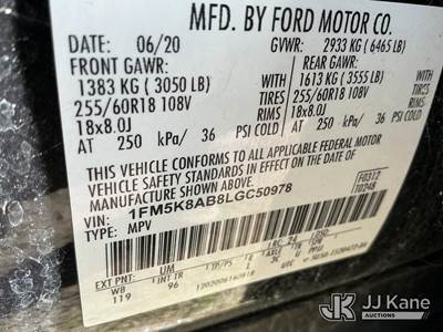 2020 Ford Explorer AWD Police Interceptor 4-Door Sport Utility Vehicle ...