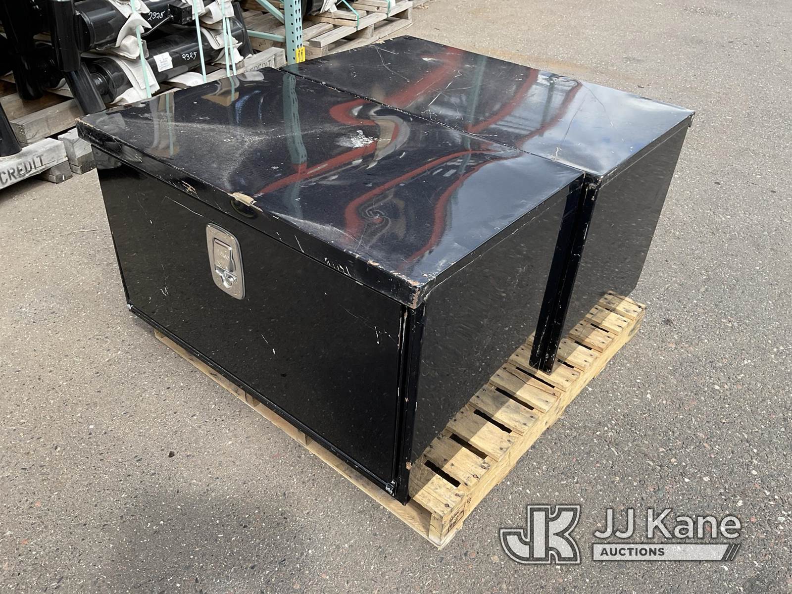 (2) Painted Black Steel Boxes. Outside Dimensions: 24in Deep Plus 1in ...