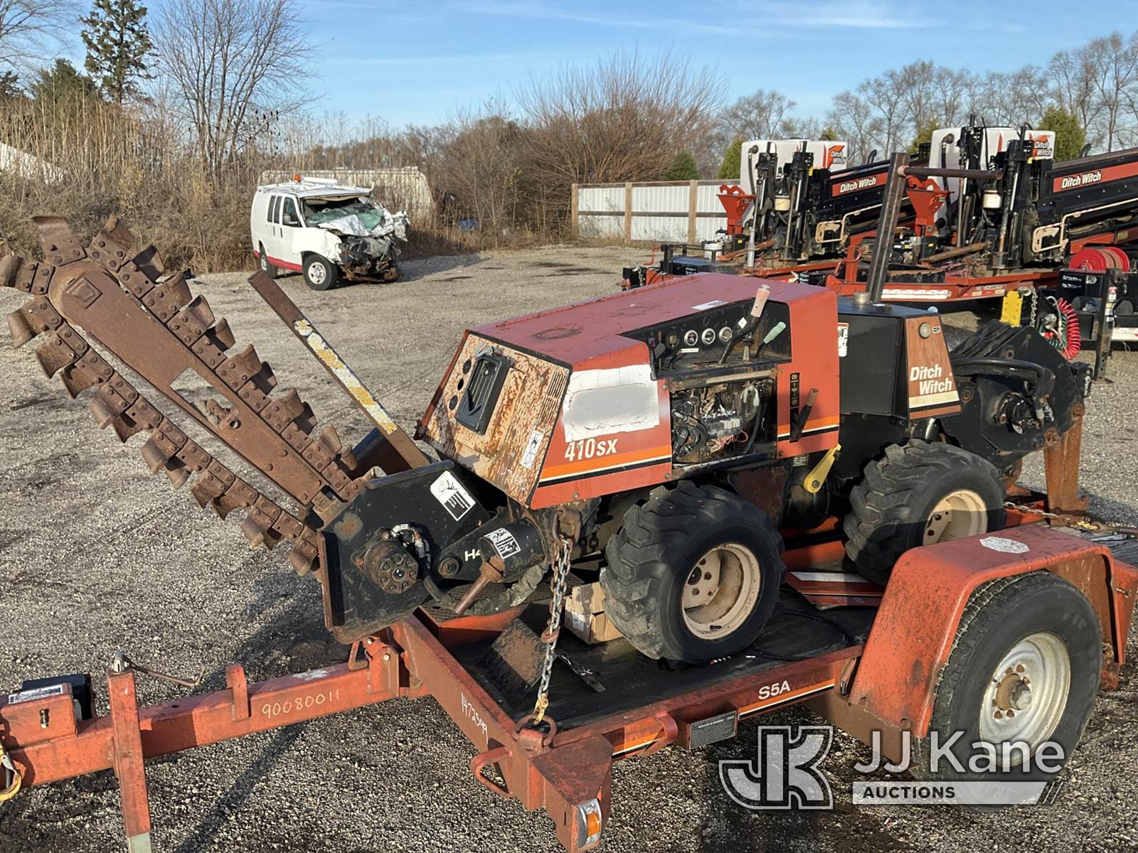 1998 Ditch Witch 410SXD Articulating Rubber Tired Walk-Beside Combo ...