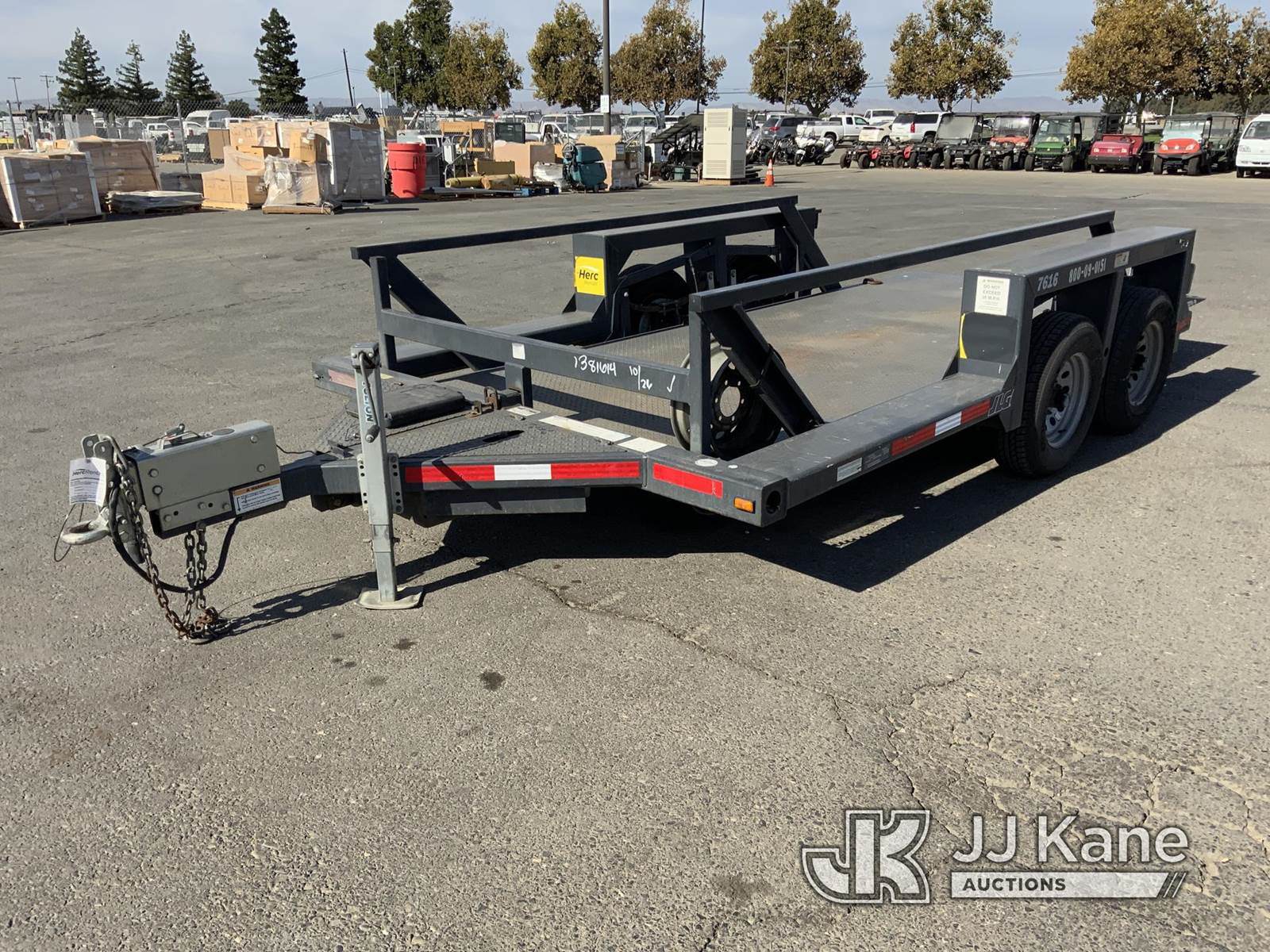 2015 JLG 7616 Tilt Trailer Double Axel Pintle Hitch Max Load: 6500LBS ...