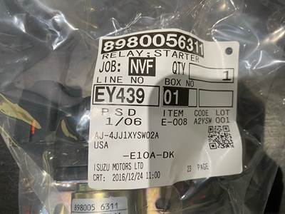 Isuzu 4JJ1 Engine Part For Sale | Hialeah, FL | 8980056311 ...