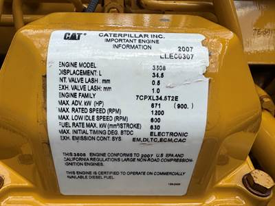 2007 Caterpillar 3508 Engine For Sale | Hialeah, FL | AR # 264-4644 ...