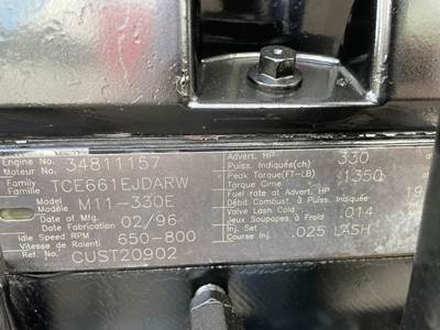 1996 Cummins M11 Engine For Sale | Hialeah, FL | CPL 1856 ...