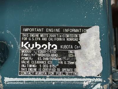 2009 Kubota V3600T Engine For Sale, 1,036 Hours | Hialeah, FL | V3600-T ...