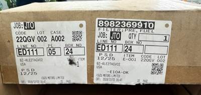2019 Isuzu 4LE2 Diesel Engine Fuel Filter 898239910 For Sale | Hialeah ...
