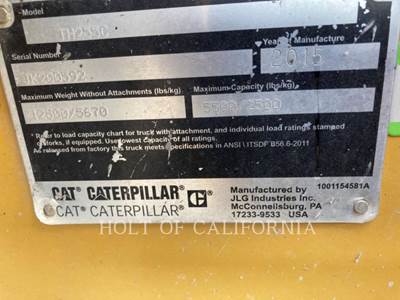 2015 Caterpillar TH255 Telehandler For Sale, 1,919 Hours | Merced, CA ...