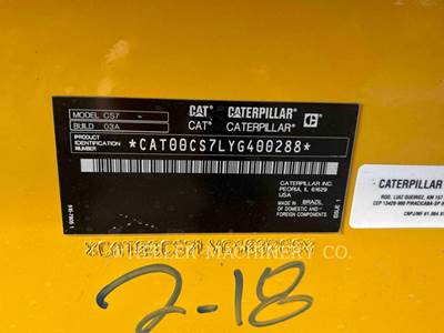 2024 Caterpillar CS7 Smooth Drum Roller Compactor For Sale, 71 Hours ...