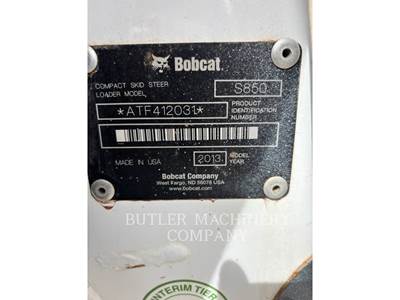 2013 Bobcat S850 Skid Steer For Sale, 1,787 Hours | Rapid City, SD ...