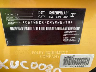 2023 Caterpillar CB7 Asphalt Paver For Sale, 174 Hours | Wichita, KS ...
