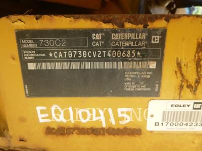 2017 Caterpillar 730C2 Articulated Truck For Sale, 5,977 Hours | Bear ...