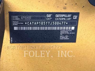 2016 Caterpillar AP-1055F Asphalt Paver For Sale, 4,664 Hours | Monroe ...