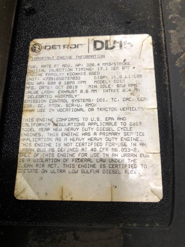 2020 Used Detroit Diesel DD16 Engine For Sale | Dorr, MI ...