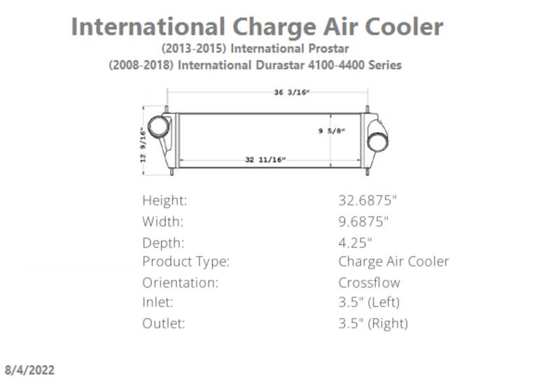 2021 Used International School Bus Radiator w/ Charge Air Cooler, Oil ...