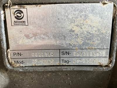 2009 Used Allison 2500RDS Transmission For Sale | Dorr, MI | G013212 ...