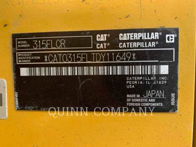 2018 Caterpillar 315FL Excavator For Sale, 3,245 Hours | City Of ...