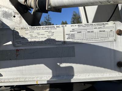 1995 Beall 550 CU. Dry Bulk / Pneumatic Tank Trailer For Sale ...