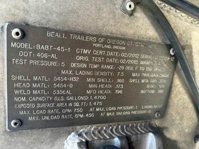 2012 Beall 4700 GAL Truck Tank For Sale | Healdsburg, CA | E18284B ...