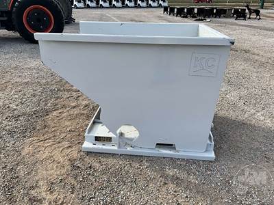 Unused KC Standard Duty 2 CY Capacity Dumping Hopper, Fork Pockets For ...